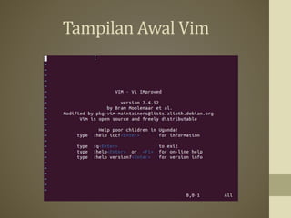 Teks Editor Vim | PPT