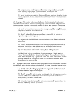 TEKS GRADE 6 2011 2012 | PDF