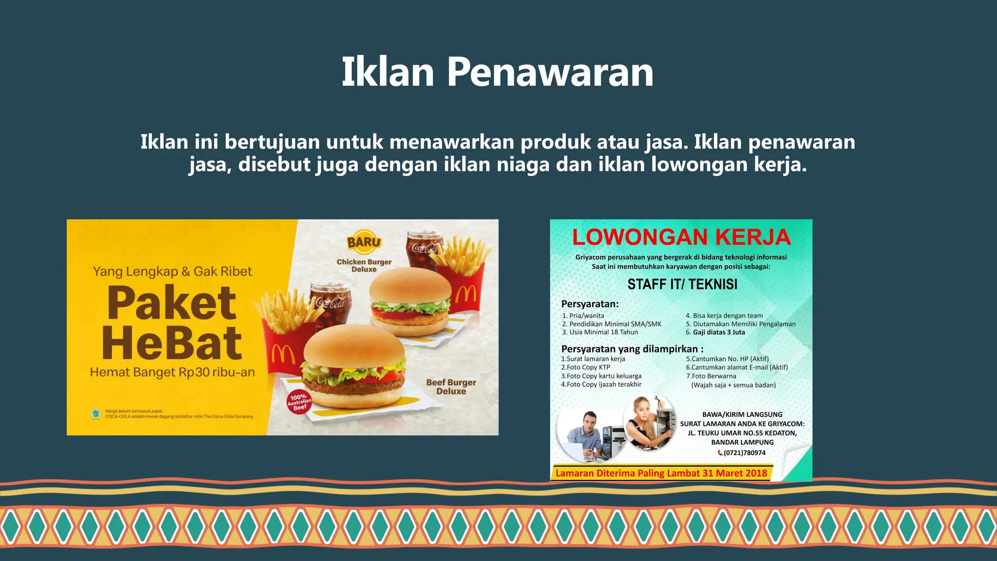 Teks Iklan kelas 8 kurikulum merdeka 2024 | PPTX