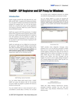 TekSIP Datasheet | PDF