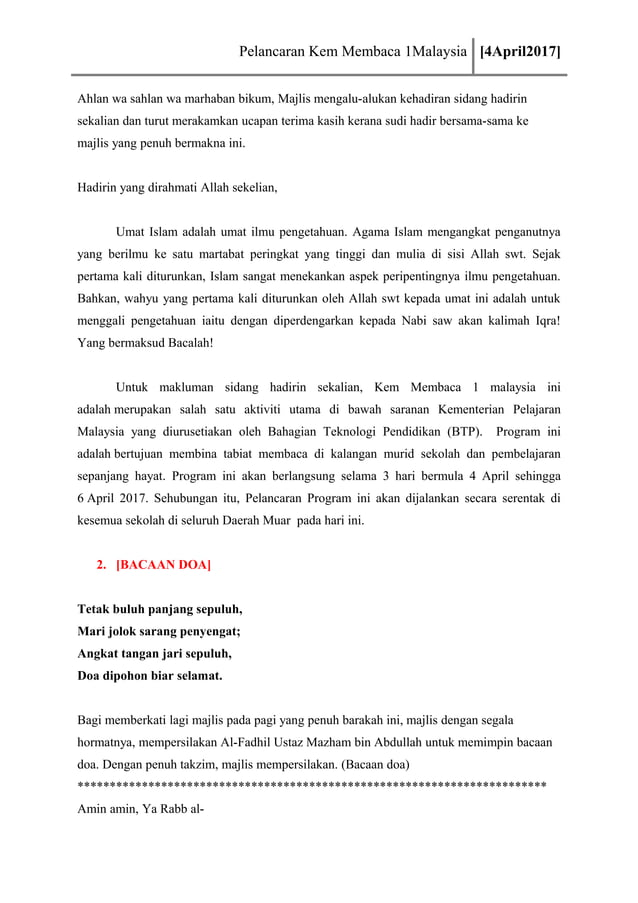 Teks kem membaca km1m | PDF