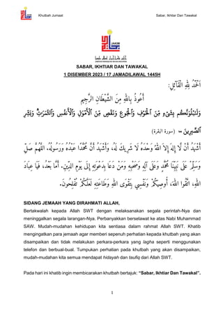 Teks_Khutbah_Jumaat_1_Disember_2023_-_Sabar_Ikhtiar_dan_Tawakal.pdf