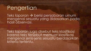teks laporan | PPTX