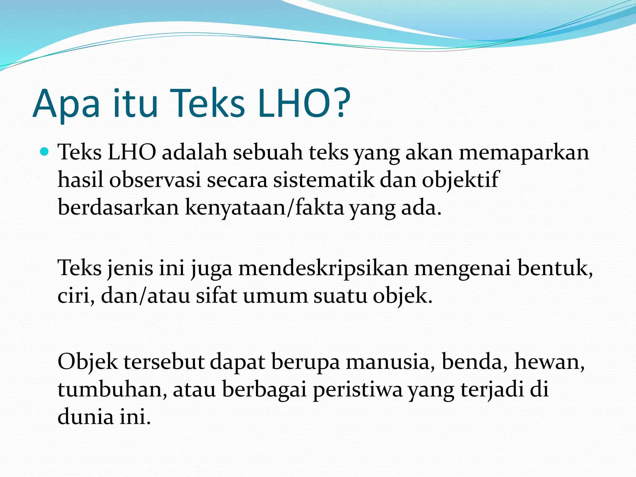 Teks laporan hasil observasi | PPTX