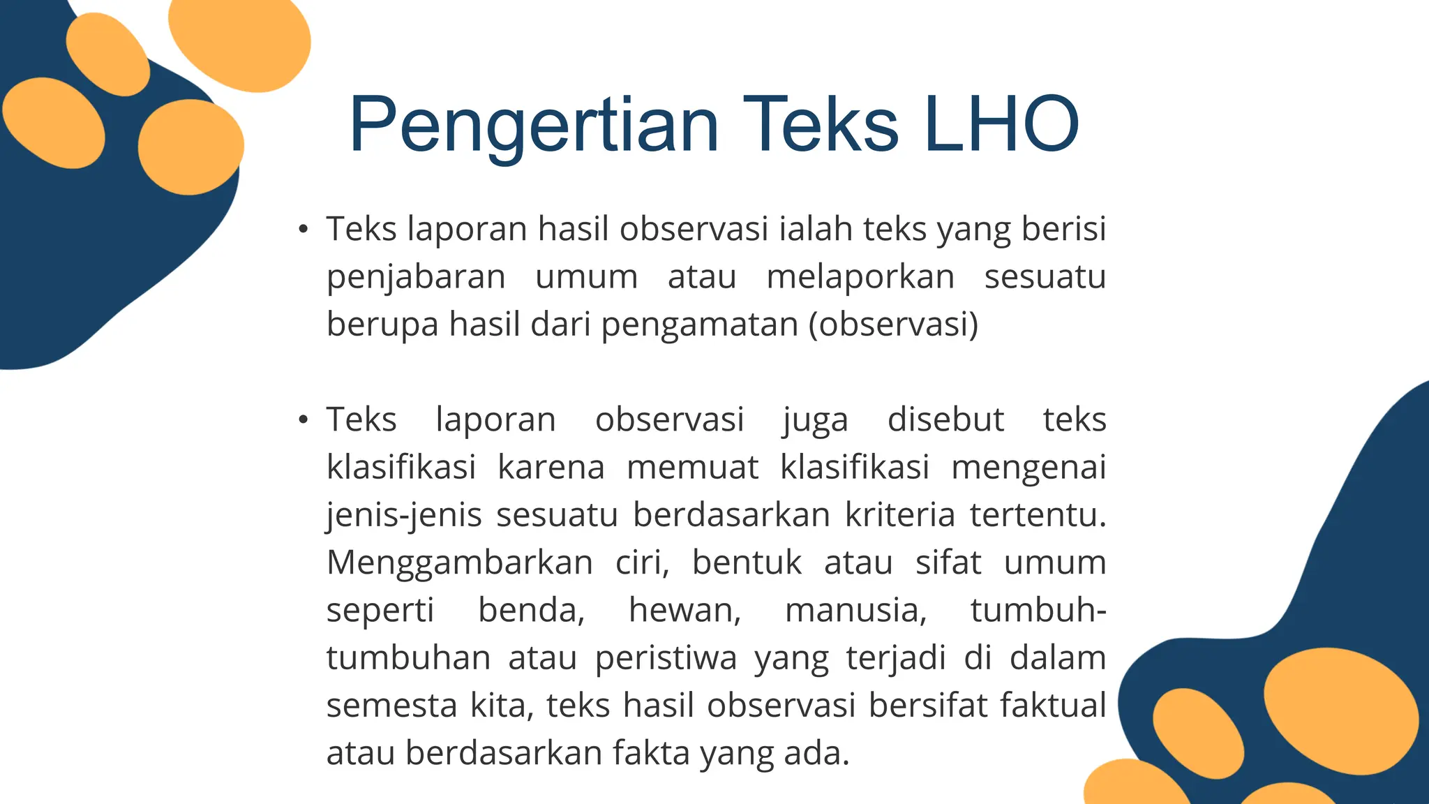 PRESENTASI MENGENAI TEKS LAPORAN HASIL OBSERVASI | PPTX
