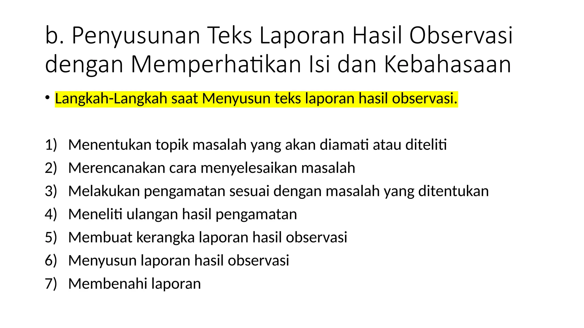 Teks Laporan Hasil Observasi.pptx pelajaran bahasa indonesia kelas 7 | PPTX