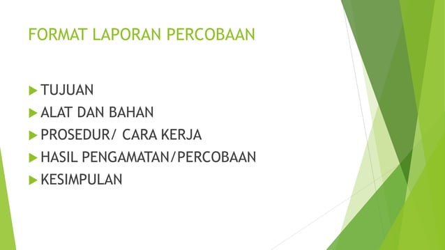 Teks laporan percobaan | PPTX