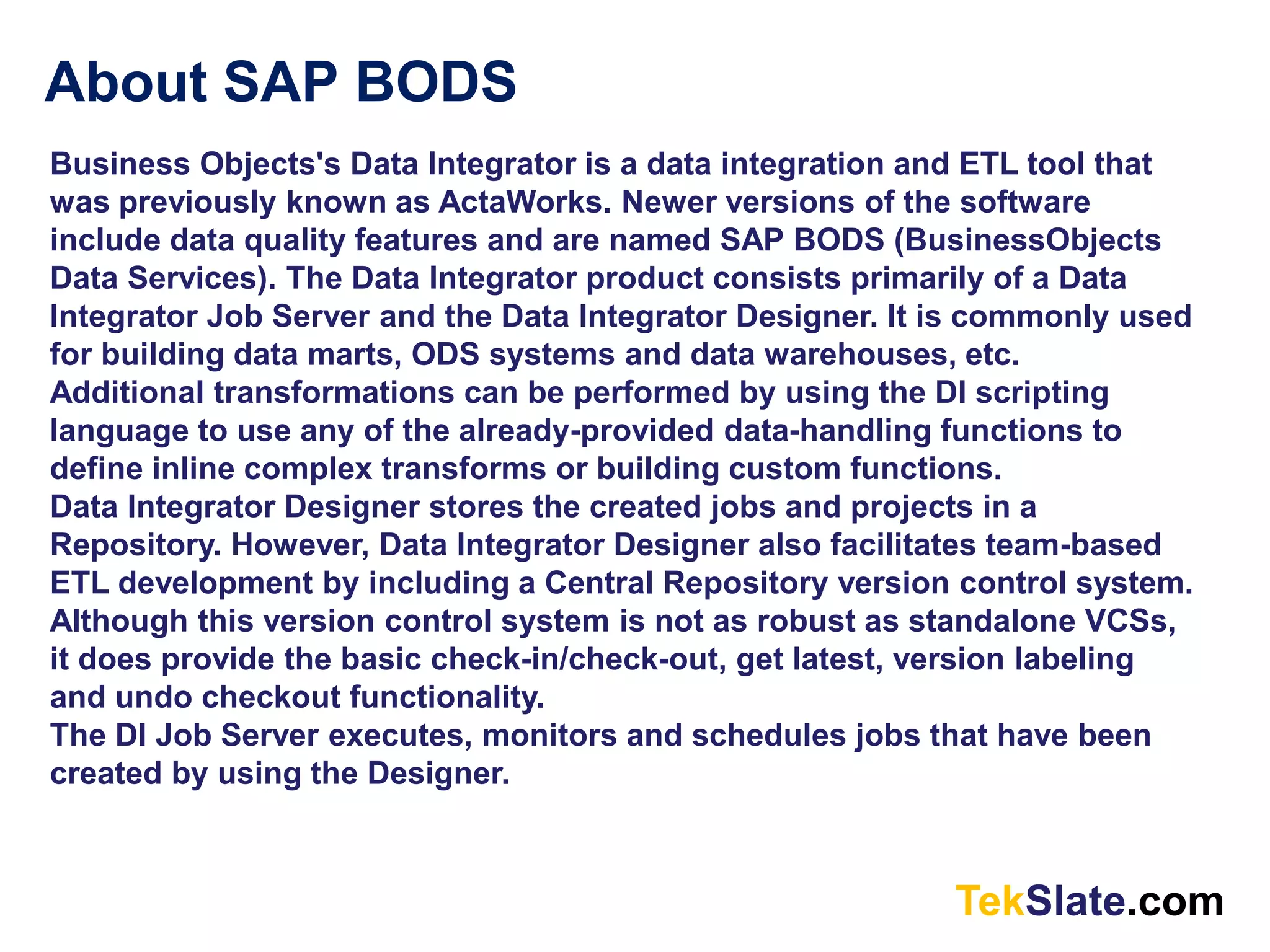 Te kslate sap bods | PPTX