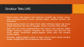 TEKS LHO (Laporan Hasil Observasi) Full Kelas 8 2425.pptx