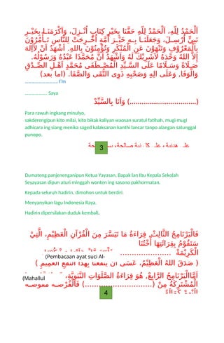 TEKS MC bahasa arab dan bahasa indonesia | DOCX