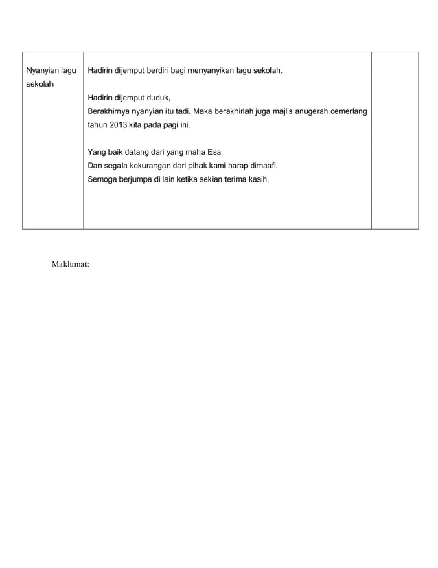 Teks mc hari anugerah pelajar cemerlang | DOCX