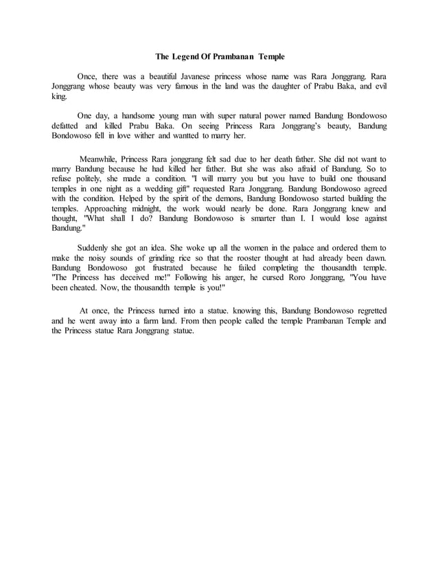 Teks narative legenda | DOCX