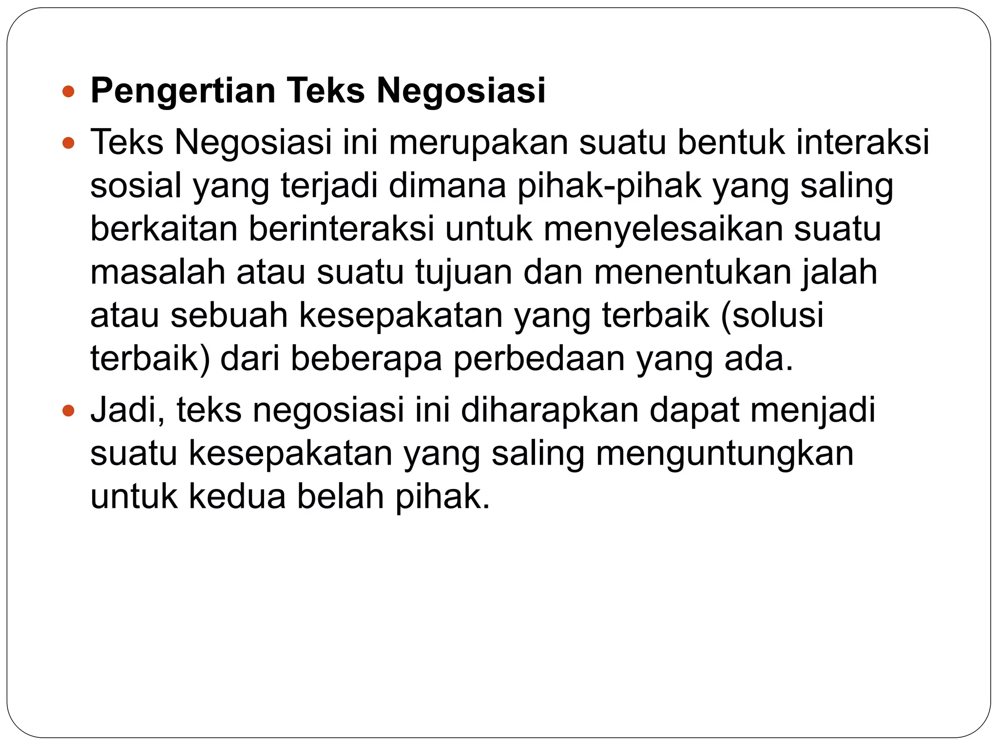 Teks negosiasi | PPT