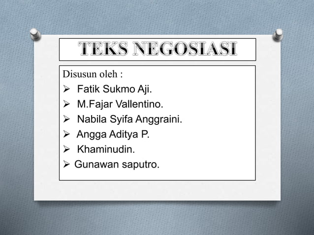 Teks negosiasi | PPT