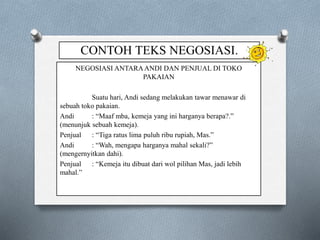 Teks negosiasi | PPTX