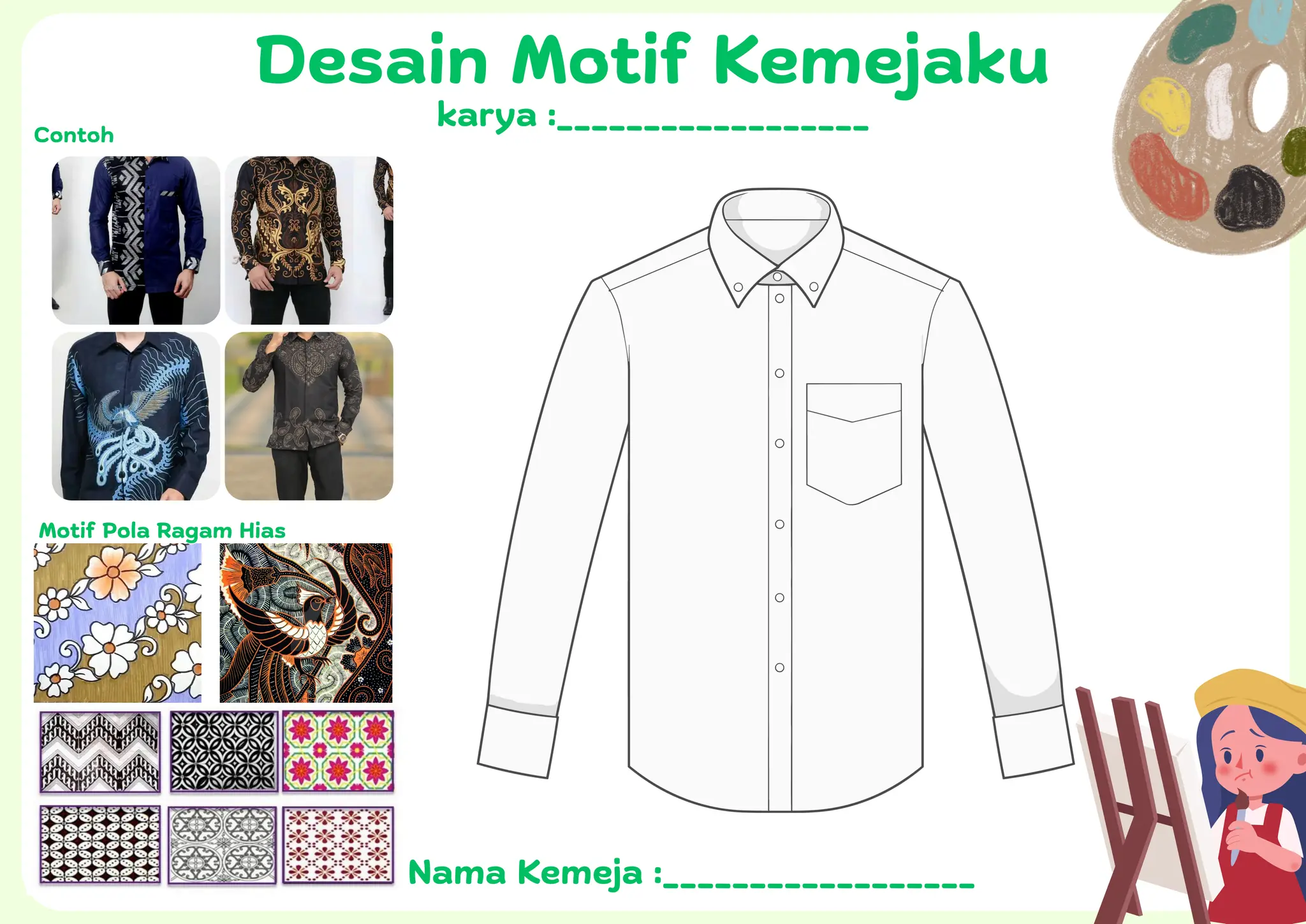 Desain Tugas Seni Rupa membuat Seragam a | PPT
