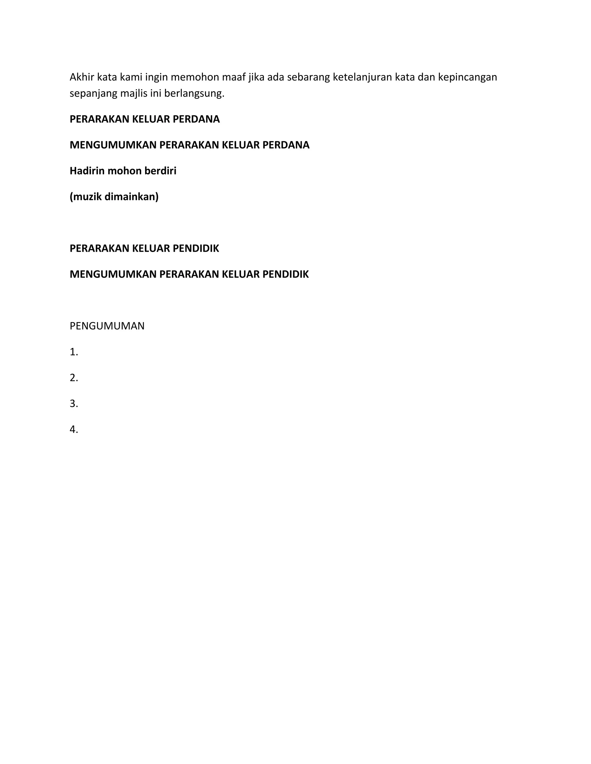 Teks pengacara majlis graduasi 2017 | DOC