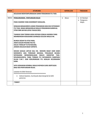 TEKS PENGACARA MAJLIS PERASMIAN KARNIVAL STEM | DOCX