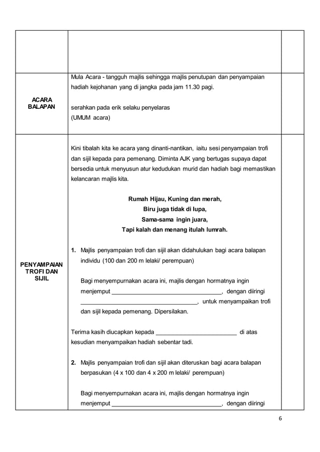 Teks pengacara sukan 2017 | DOCX