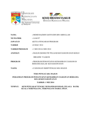 Teks perasmian | DOCX