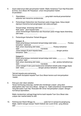 Teks perhimpunan | DOC