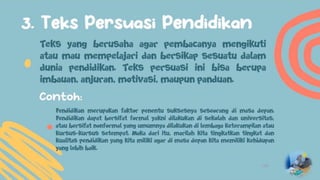 Teks Persuasi Kelas 8 SMP | PPTX