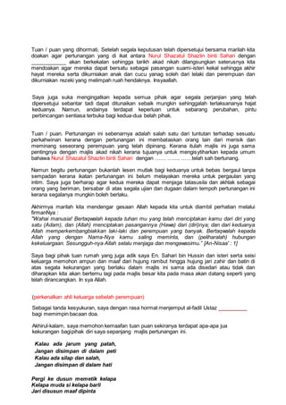 Teks pertunangan | DOC