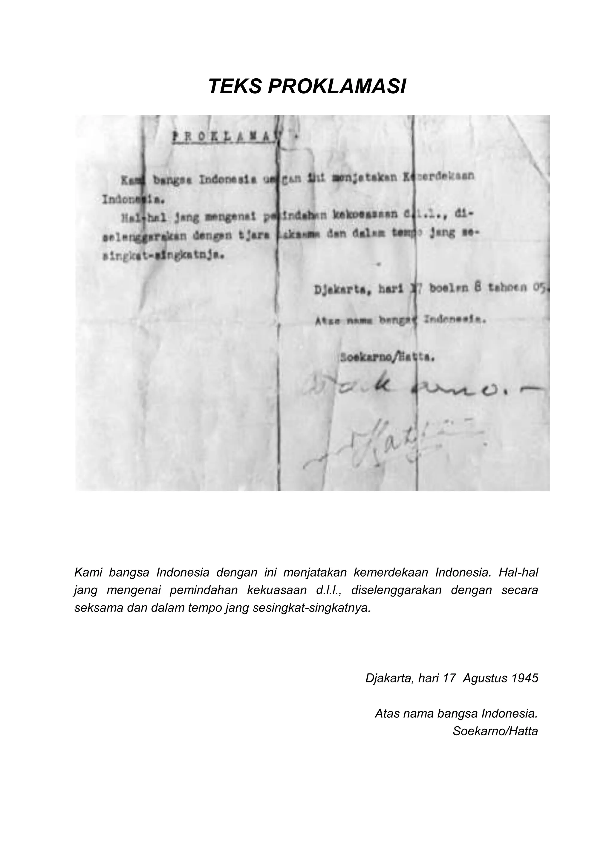 Teks proklamasi | DOCX