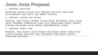 TEKS PROPOSAL akademik ppt pendidikan isbd | PPTX