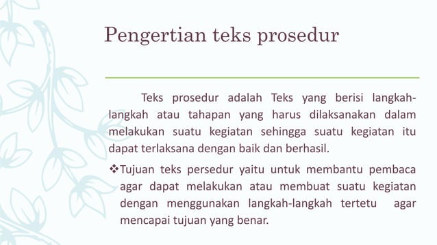 Teks prosedur. | PPTX