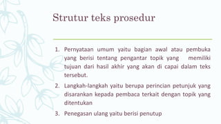 Teks prosedur. | PPTX
