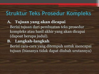 Teks prosedur kompleks 01 | PPT