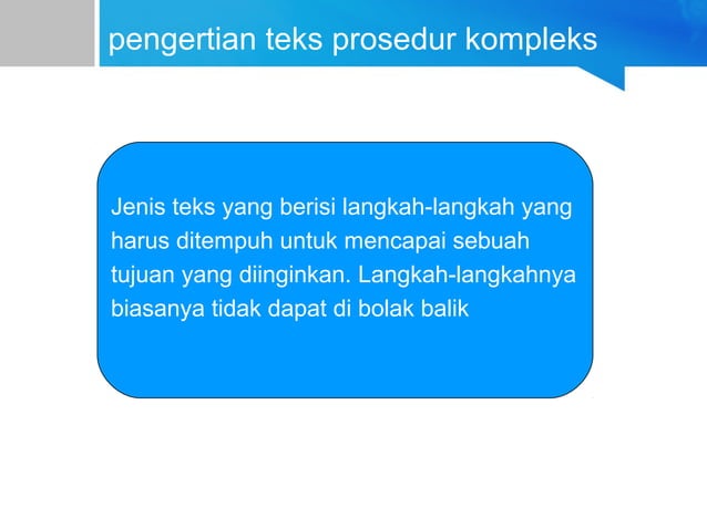 Teks prosedur kompleks | PPT