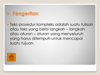 Teks prosedur kompleks | PPTX