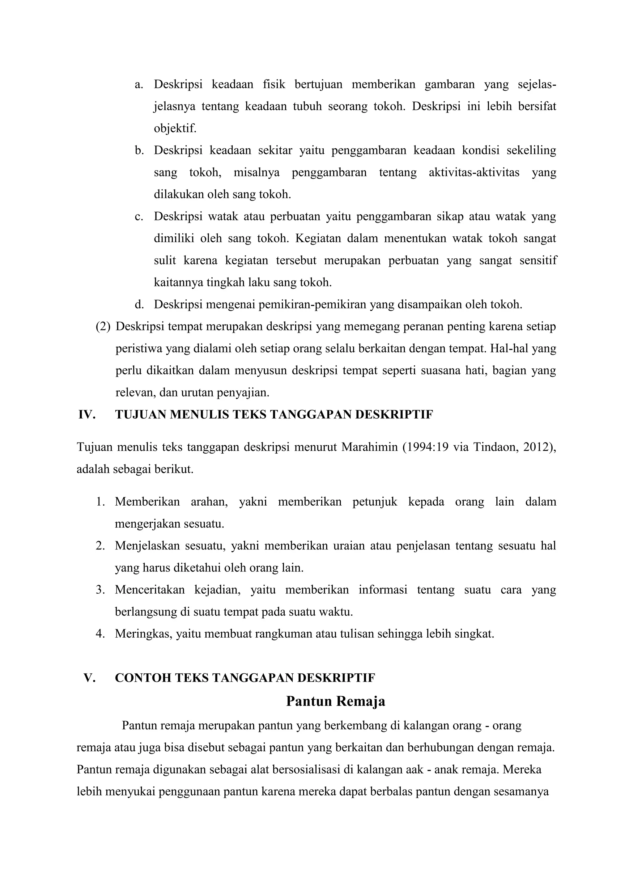 Teks tanggapan deskriptif | DOCX