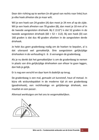 Tekst digitaal fundamentele wiskunde van de grote piramide | PDF