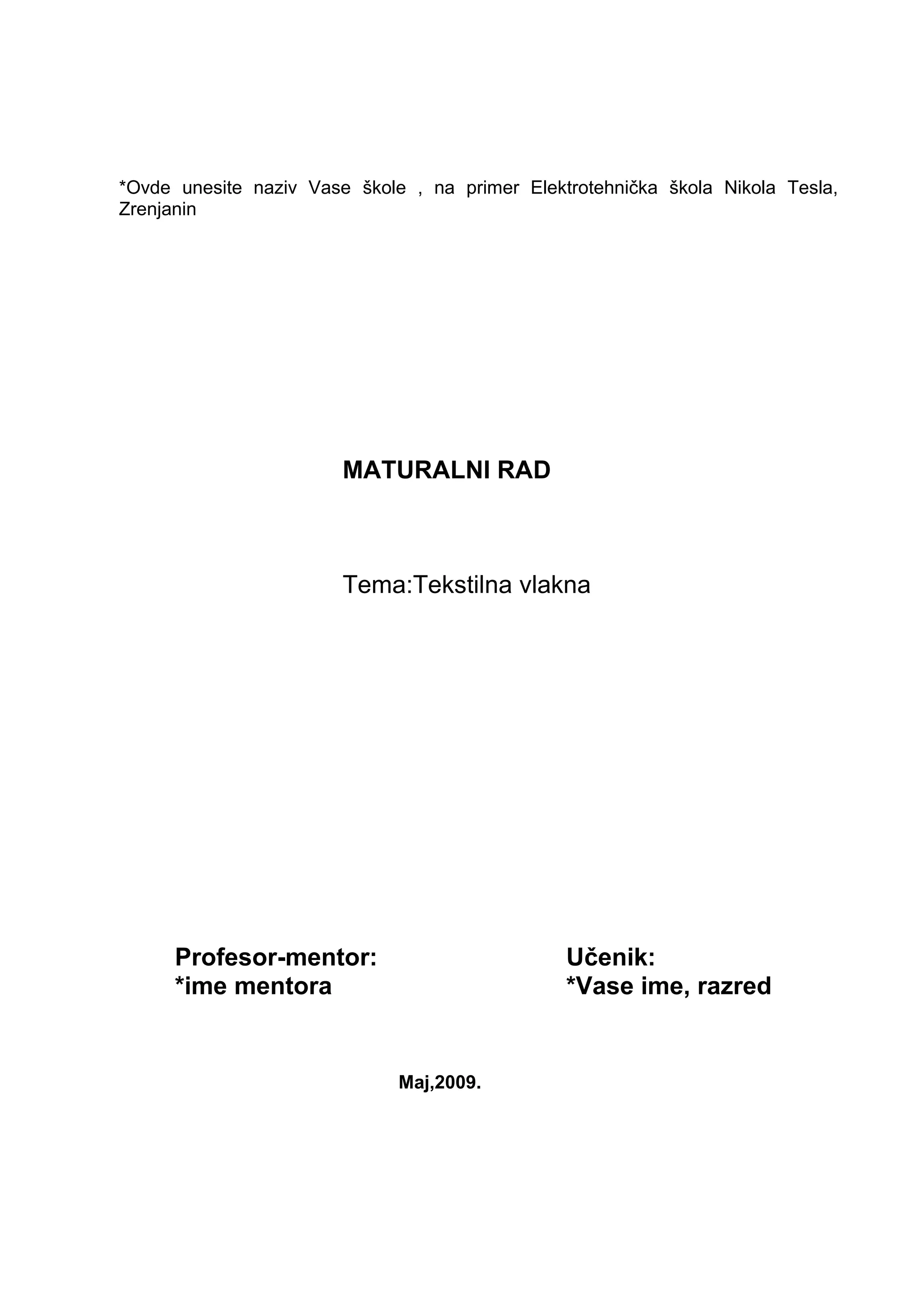 Tekstilna vlakna | DOC