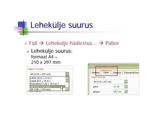 Dokumendi seaded | PPT