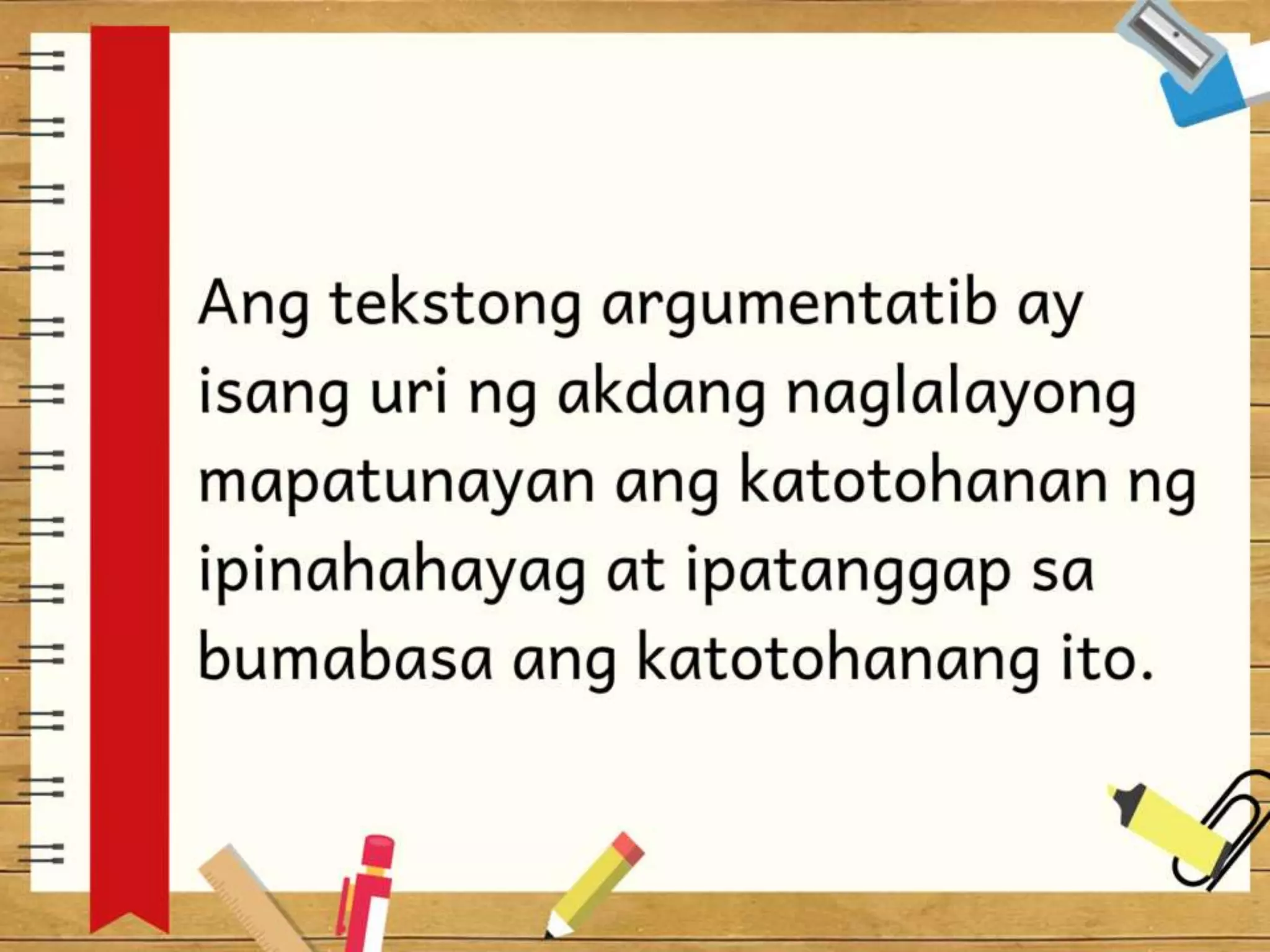 Tekstong Argumentatibo | PPTX