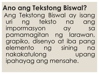 TEKSTONG BISWAL graph bar at iba pa .ppt