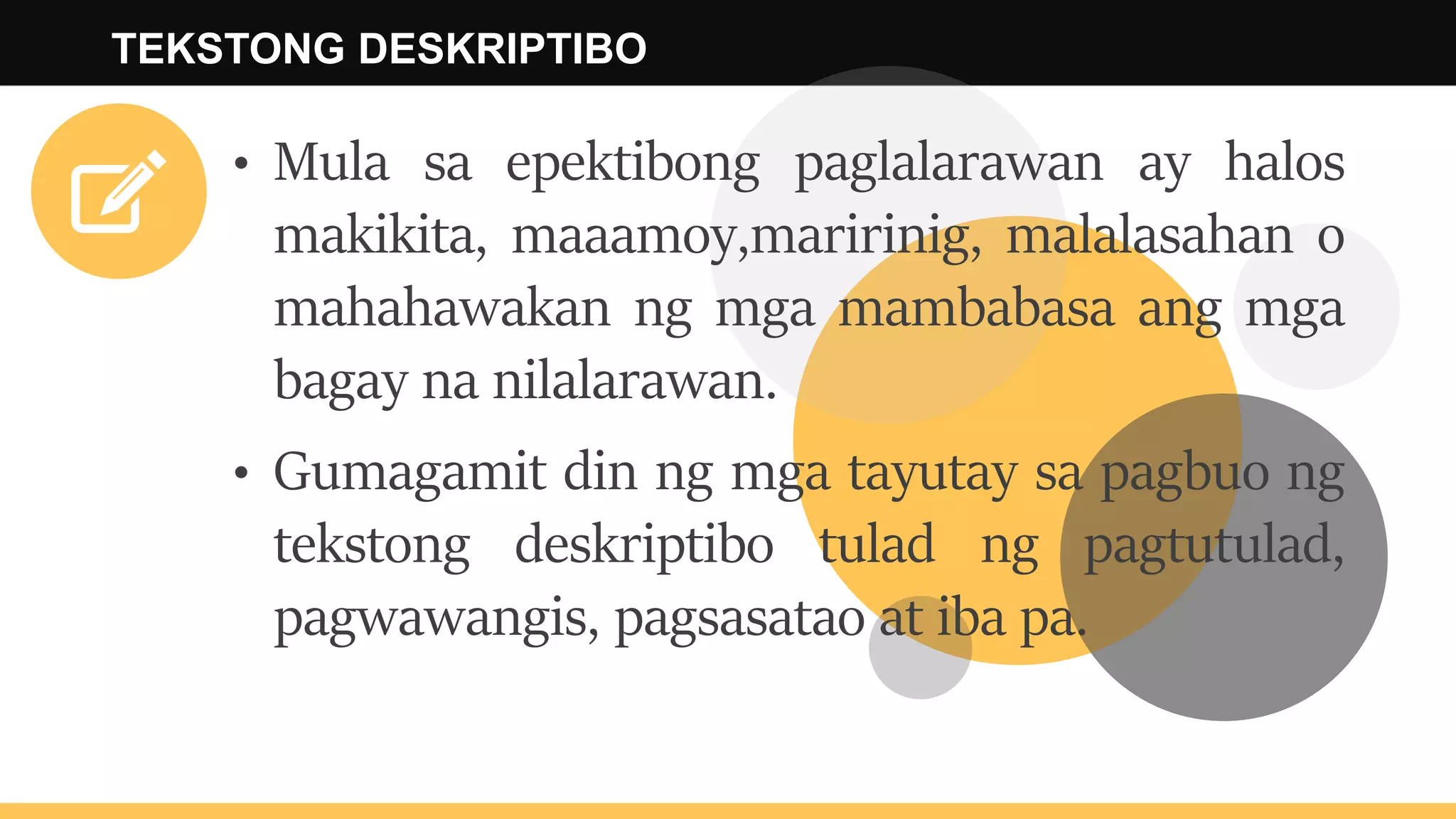 Tekstong Deskriptibo | PDF