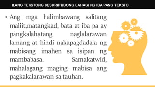 Tekstong deskriptibo - Grade 11 | PPTX