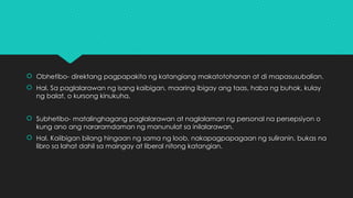 Mga uri ng Tekstong deskriptibo at kahulugan | PPTX