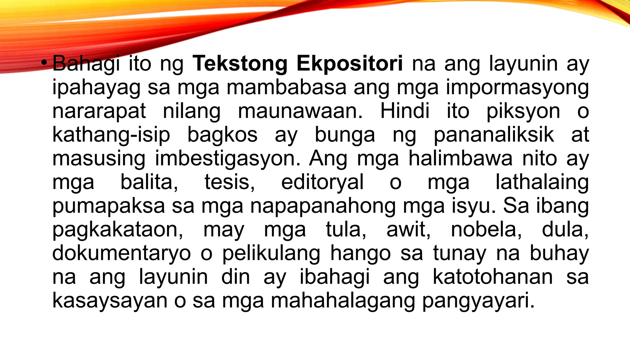 TEKSTONG IMPORMASYONAL (Tekstong Ekspositori).pptx