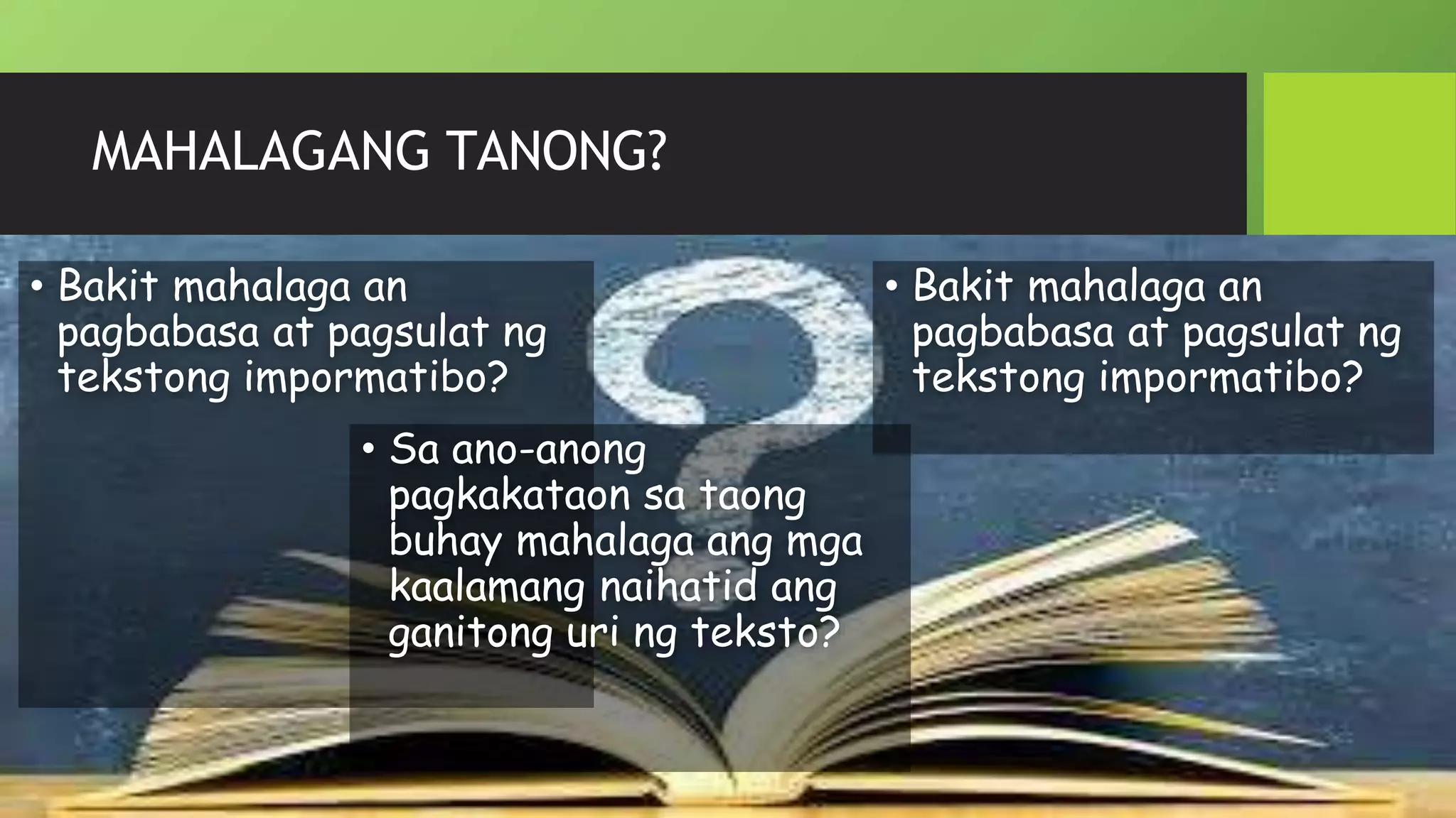 tekstong impormatibo | PPTX