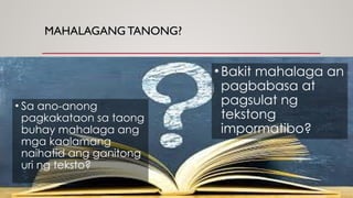 Informative Text that focuses on giving infos | PPTX