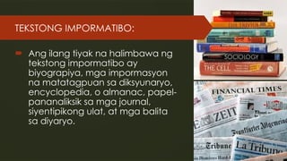 TEKSTONG IMPORMATIBO lecture grade 11.pptx