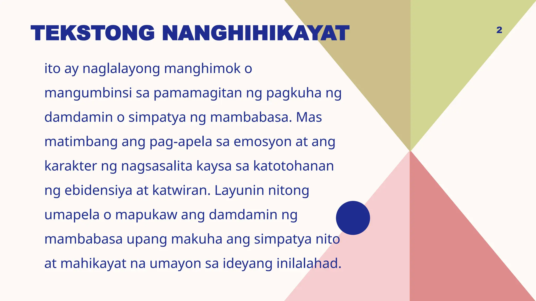 TEKSTONG NANGHIHIKAYAT O TEKSTONG PERSWEYSIB | PPTX