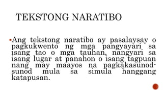 Tekstong naratibo | PPTX