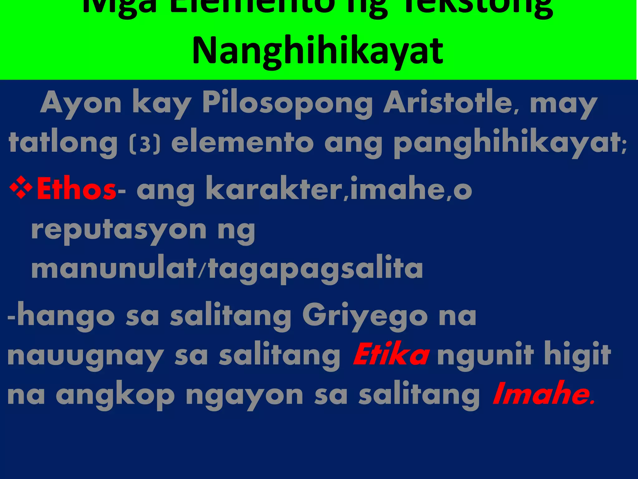 Tekstong Persweysiv o Nanghihikayat | PPTX